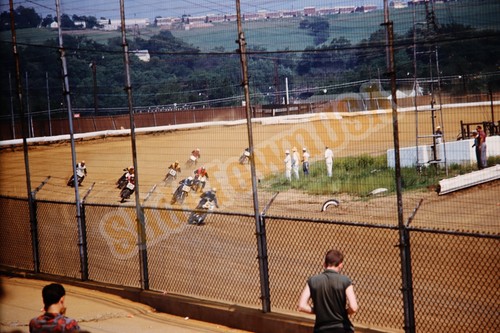 Vtg 1961 Slide Motorcycle Flat Track Racing Event X6E066 | eBay