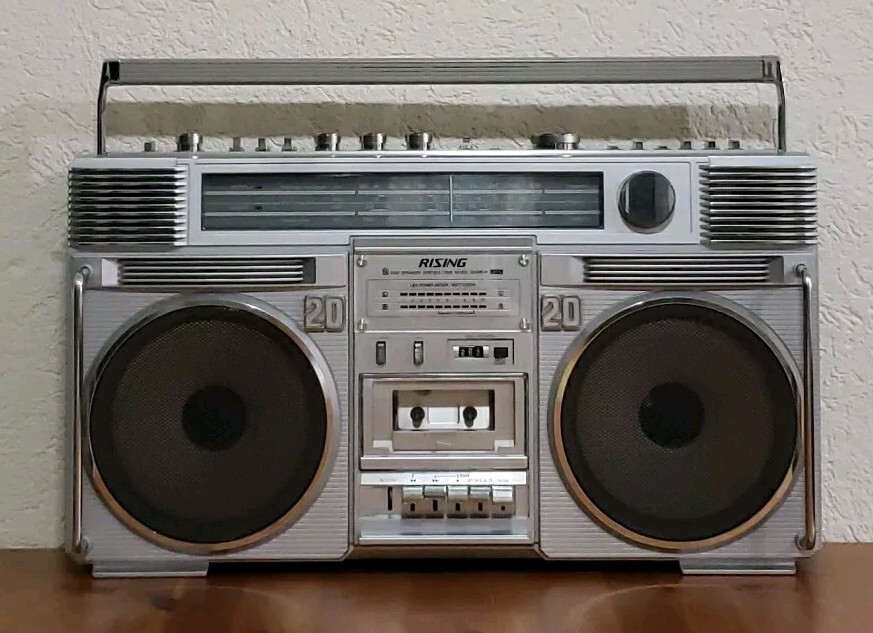 VTG Rising SRC 2015 Ghettoblaster Silver FM Stereo Radio Cassette 20/20 ...