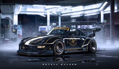 Anime car porsche 911 rwb vehicle khyzyl saleem 993 Play Gaming Mat ...