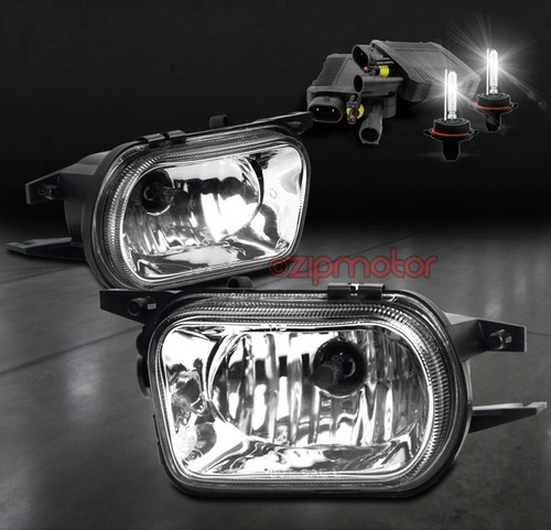 01-06 MERCEDES-BENZ C-CLASS W203 BUMPER FOG LIGHT CHROME W/6000K HID 02 ...