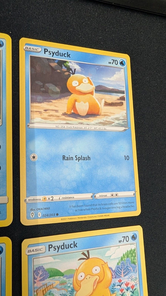 PSYDUCK Pokemon Card Collection Set of 8 NM English Cards Cute Misty's ...
