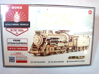 ROKR Train Car 3D Wooden Puzzle Model Train Prime Steam Express | eBay