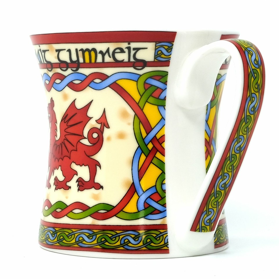 Royal Tara The Welsh Dragon Mug Cymru Celtic Knot Tea Cup Coffe Mug 11 ...