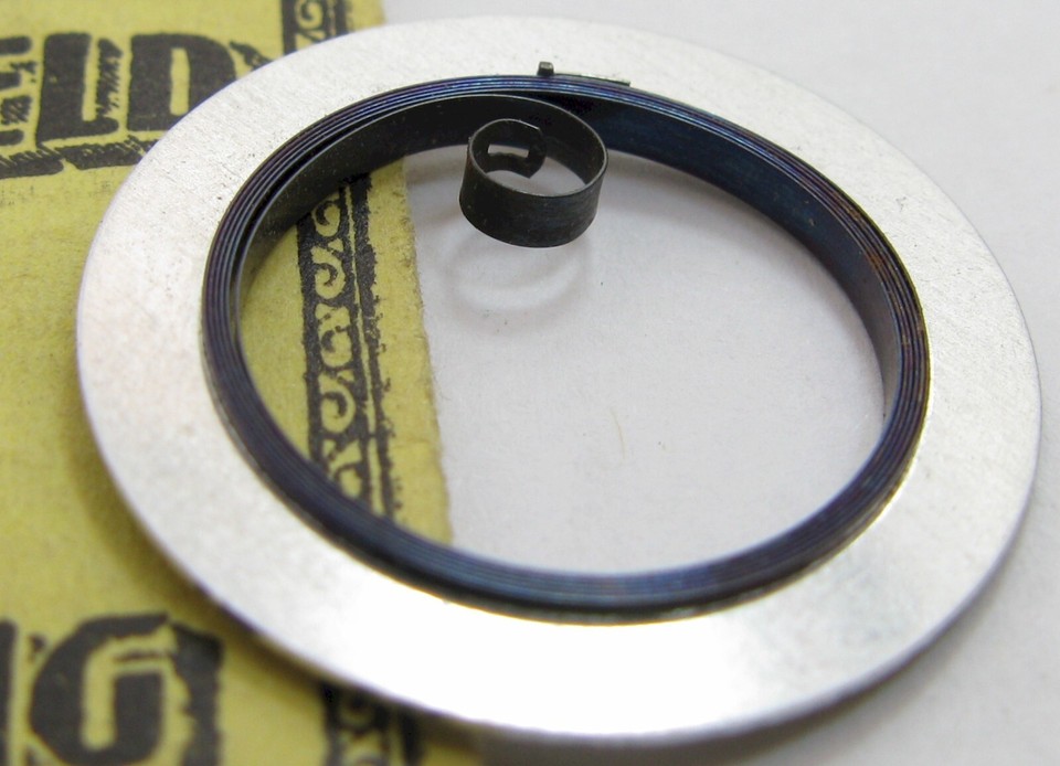 Illinois 0s watch 4383 Mainspring 1 piece brown alloy * T end 981 | eBay