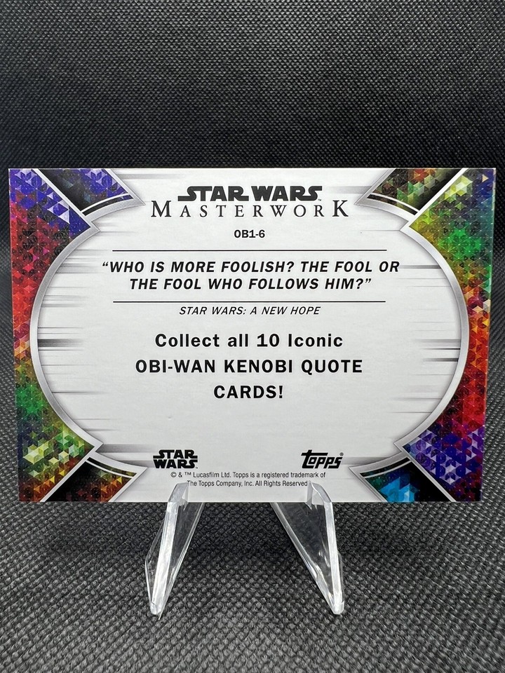 2022 Topps Star Wars Masterwork Who Is More Foolish Obi-Wan Kenobi ...