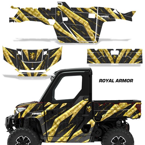 AMR UTV Graphics Decals for Polaris Ranger 1000 XP W/DRS 2 DR 2018-24 ...