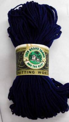 Vintage Lion Brand Knitting Worsted Yarn~ 100% Virgin Wool~#110 Cadet ...
