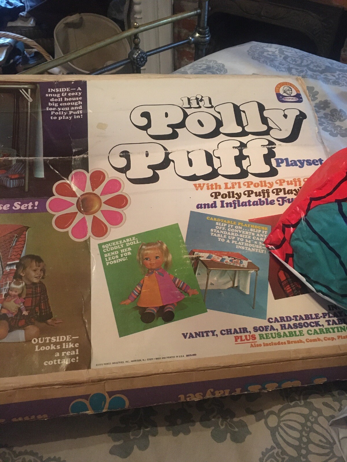 Vintage 1970 Remco Lil Polly Puff Doll & Play Set Inflatable Furniture ...