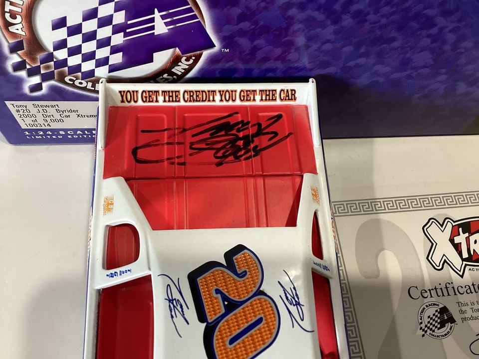 1/24 Action Tony Stewart #20 J.D. Byrider 2000 Dirt Car Xtreme Autographed | eBay