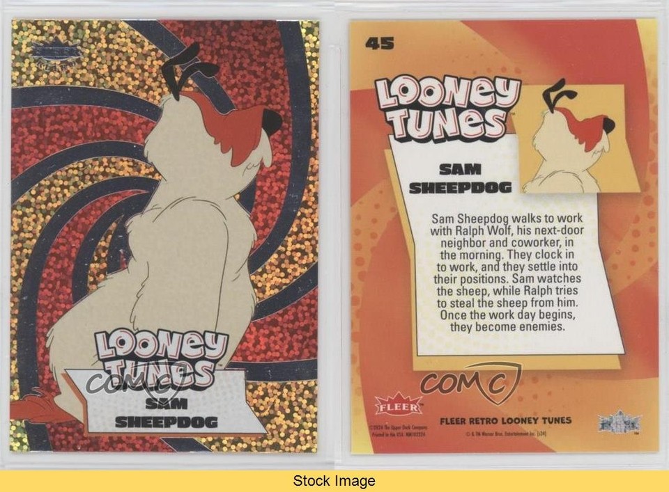 2024 Fleer Retro Looney Tunes Red Glitter Sam Sheepdog #45 READ 1m2s | eBay