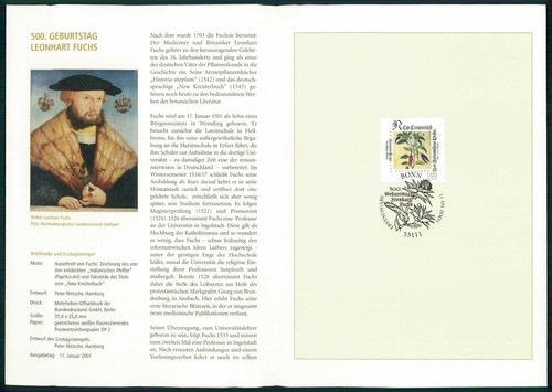 GERMANY FOLDER 2001/07 LEONHART FUCHS BOTANY FLORA NATIVE AMERICAN ...