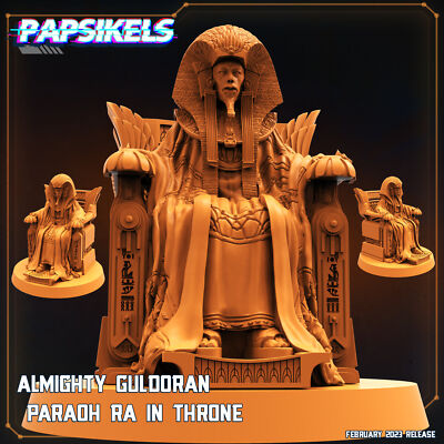 Almighty Pharaoh Ra in Throne | DnD Miniatures | Tabletop Gaming ...