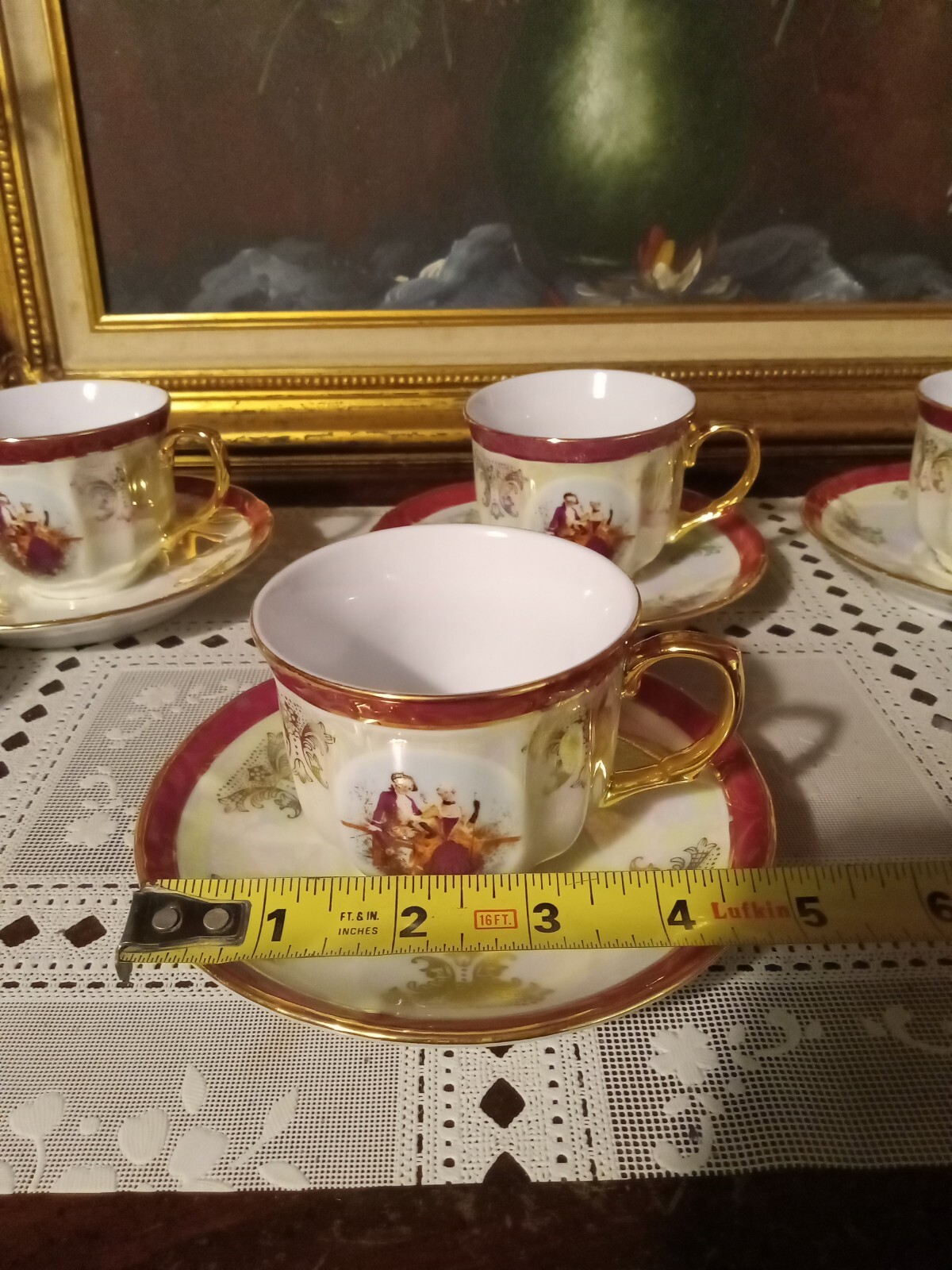 Vintage Yau Shing (YS) Fine Porcelain 12 Piece Cup And Saucer Set | eBay