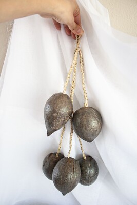 Wall décor Boho organic coconut garland | eBay