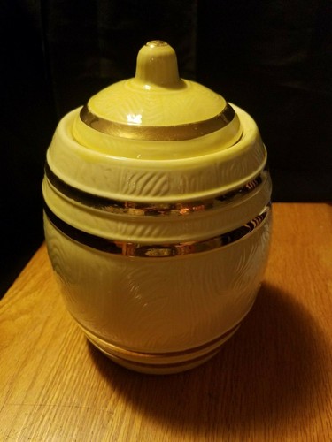 Yellow Barrel Ceramic Cookie Jar Vintage 1960's ACME Craftware USA | eBay