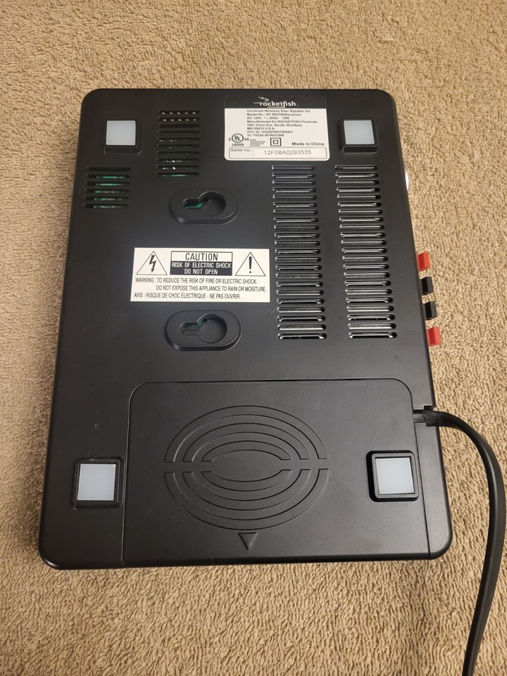 Rocketfish RF-WHTIB Receiver + Sender Universal Wireless Rear Speaker ...