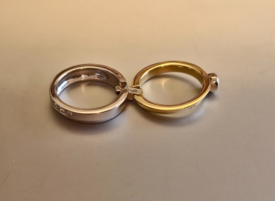 ESTATE ITALY BARAKA DIAMONDS 18K 750 GOLD STOCKABLE ENGAGEMENT RING ...