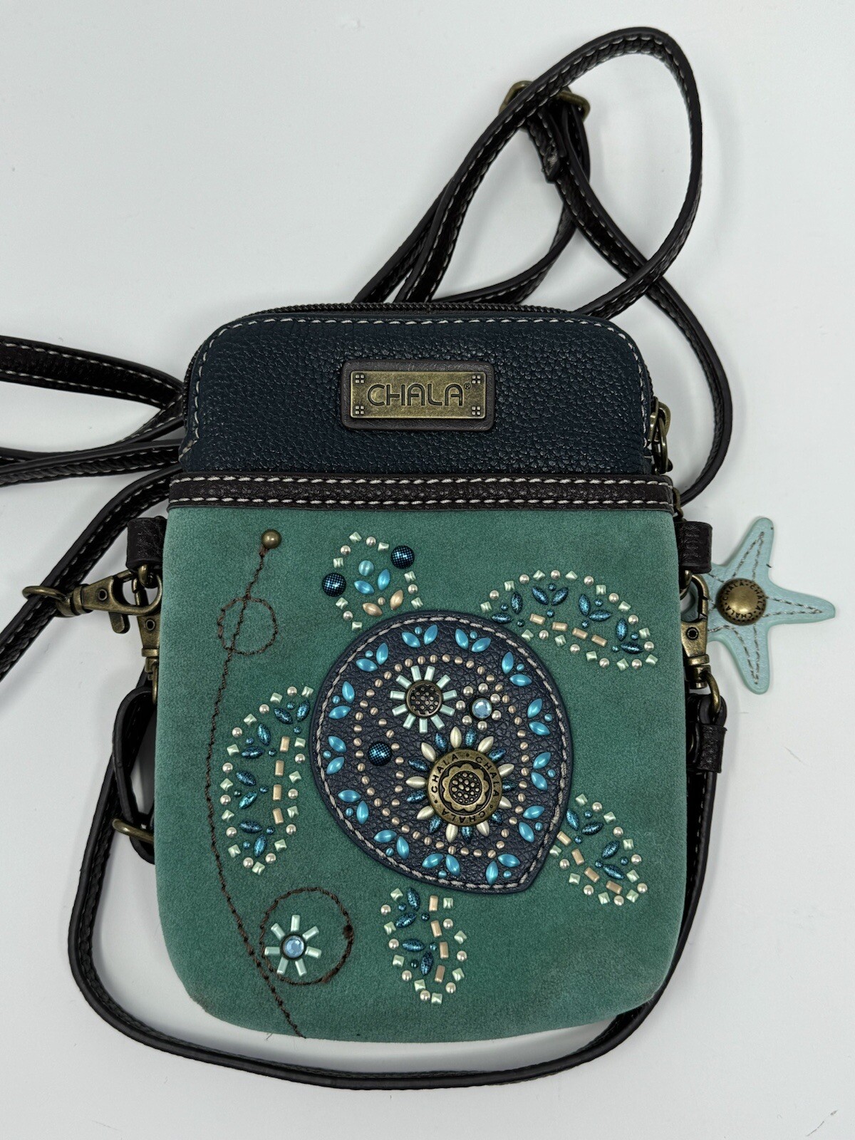 Chala Cell Phone Purse Crossbody Convertible DAZZLED TURTLE Turquoise ...