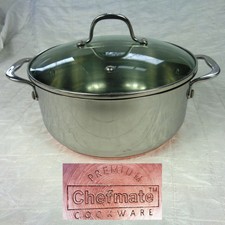 Chefmate Cookware Stainless Steel 6 QT 10" Diameter Stock Pot/casserole ...