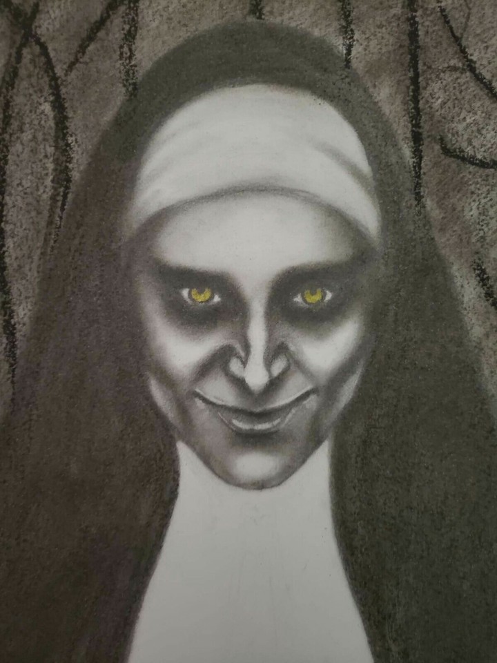 The Nun Valak Inspired Graphite Pencil Sketch Drawing | eBay