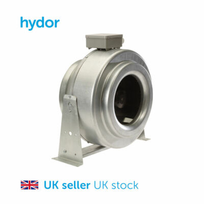 Hydor 160mm Inline Extractor Duct Fan Centrifugal Blower with circular ...