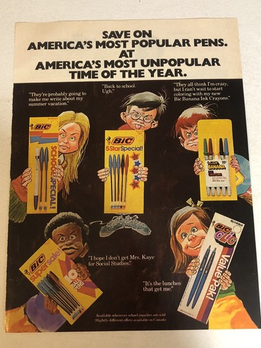 1977 Bic Ink Pens Vintage Print Ad pa8 | eBay