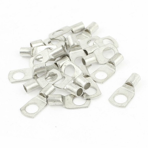 20 Pcs 4mm2 Cable Copper Lug Terminal Connector for 6mm 1/4" Dia Bolt ...