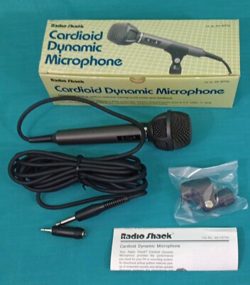 Realistic Radio Shack 33-1073A CARDIOID Dynamic Microphone w/ Box ...
