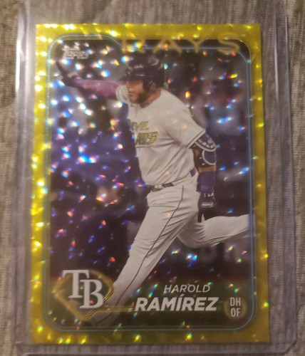 2024 TOPPS Series 1 HAROLD RAMIREZ 256 YELLOW CRACKLE #D 10/50 RAYS | eBay