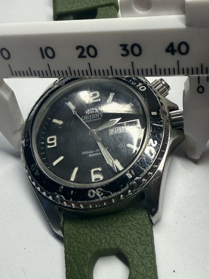 Orient Maco AA02-C0-A Diver Black Dial Day Date Automatic Men's Watch 44mm Runs | eBay