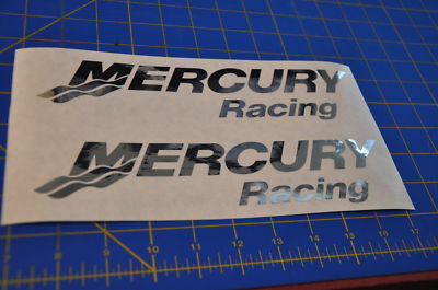Mercury Racing Sticker CHROME DECAL Race Boat | eBay