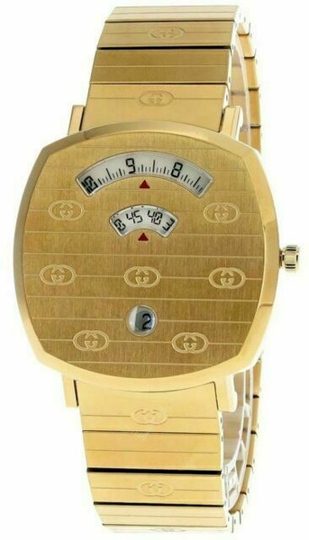 Gucci Grip Quartz Gold Unisex Watch - YA157409 for sale online | eBay
