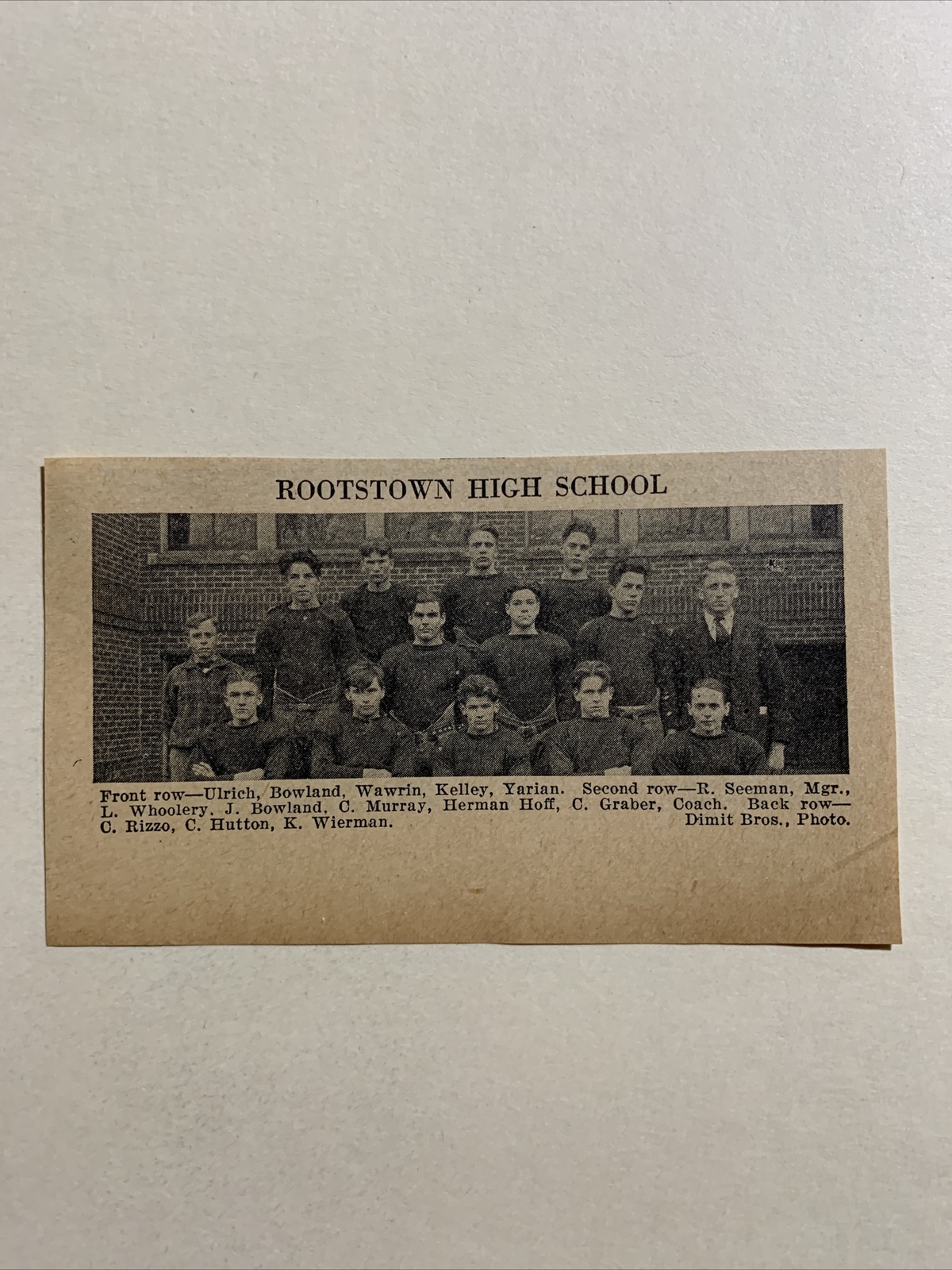 Rootstown High School OH Ohio 1929 Football Team Picture | eBay
