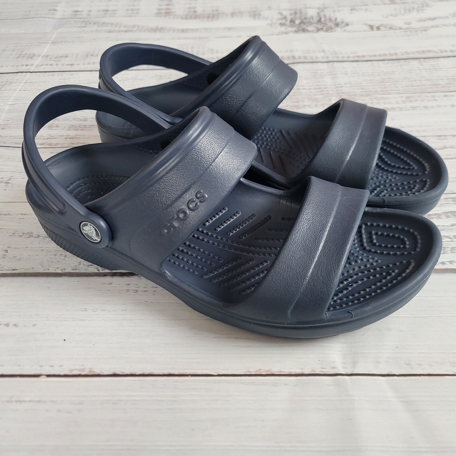 Crocs Classic 2 Strap Slide Navy Blue Sandal Open Toe… - Gem