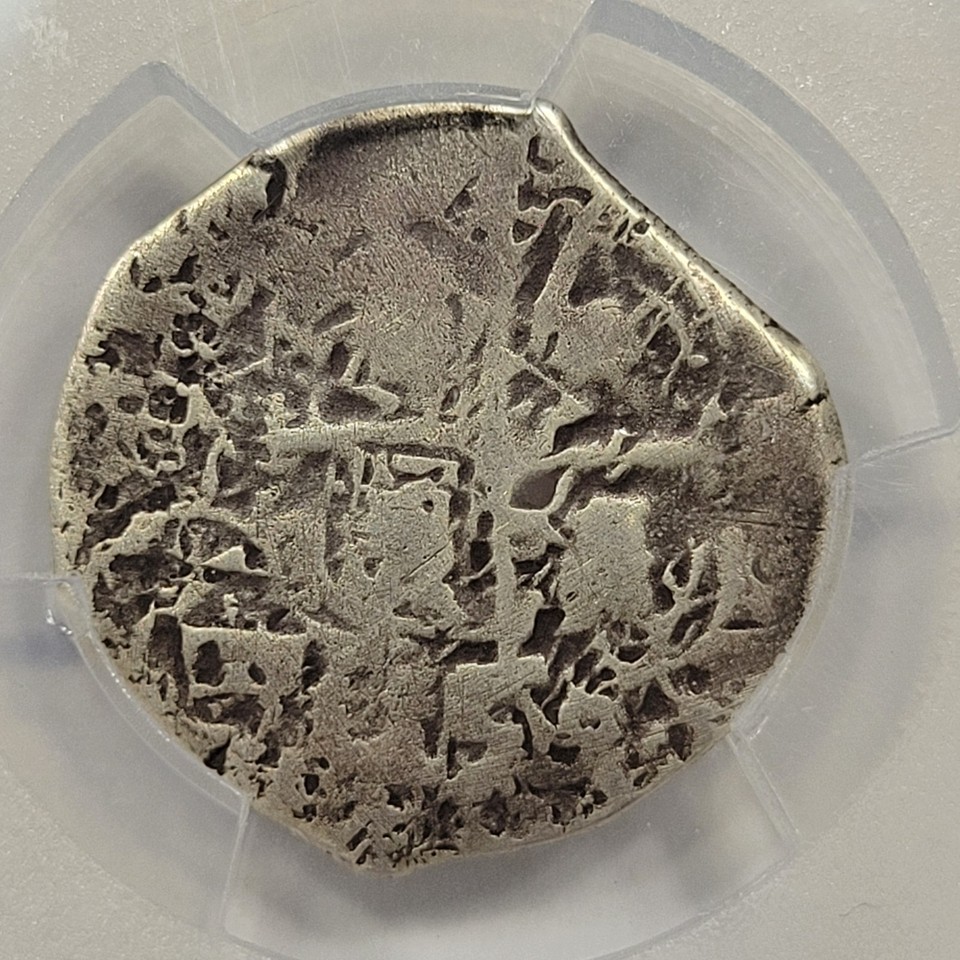 1659 TRIPLE DATED Cob 1 Real Potosi Bolivia PCGS VF Spanish Colonial ...