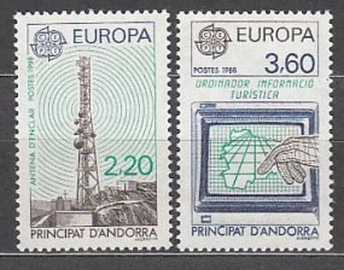 Andorra Francese Posta 1988 Yvert 369/70 ** Mnh Europa | eBay