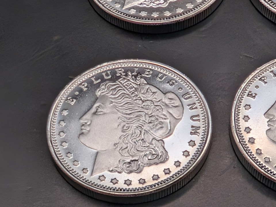 🔥 LOTX4-1/4 TROY OZ .999 FINE SILVER MORGAN DOLLAR PROOF ROUNDS 1 TROY ...
