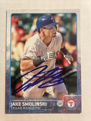 2015 Topps Jake Smolinksi Autographed Card #408 Texas Rangers CB331 | eBay