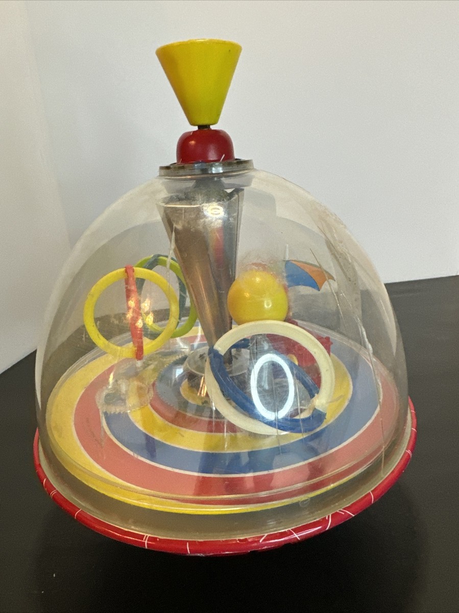 Toy Spinning Top Vintage Circus