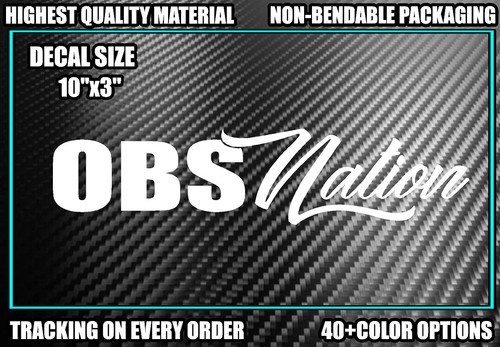 OBS Nation Vinyl Decal 10" Sticker Old Body Style Truck Lifted Lowered ...