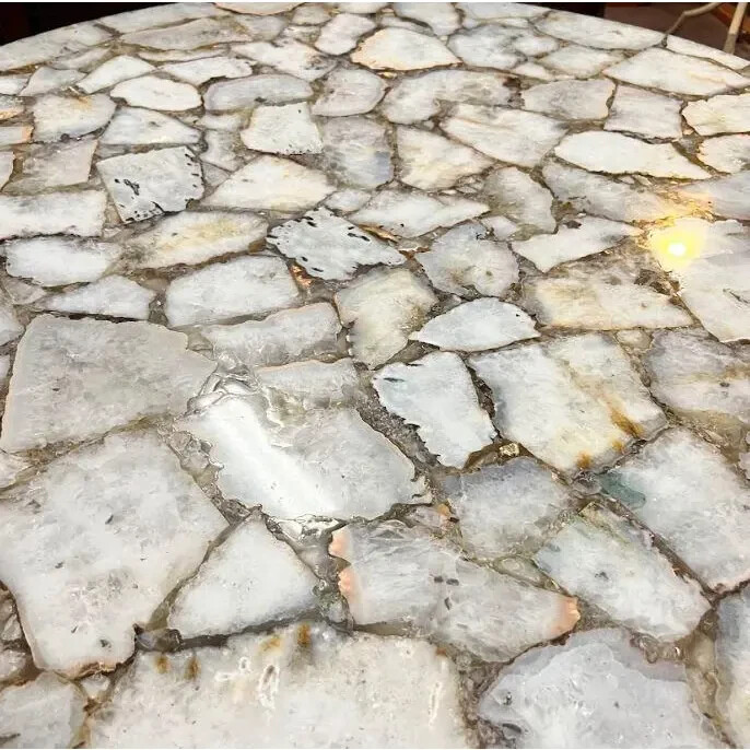 Elegant Agate Stone Coffee Table –Natural Gemstone Design for Modern ...