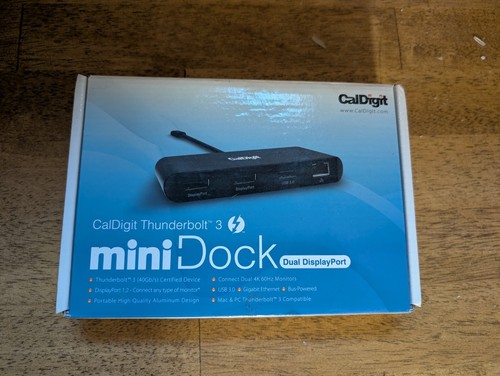 CalDigit Thunderbolt 3 Mini Dock Dual DisplayPort USB3 Ethernet | eBay