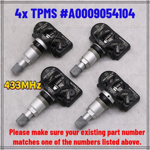 4PCS TPMS Tire Pressure Sensor A0009054104 For 2020 Mercedes-Benz CLA ...