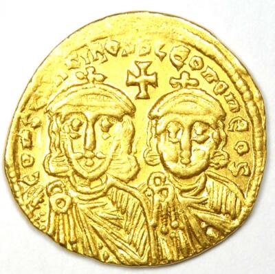 Constantine V & Leo IV AV Solidus Gold Coin 750-775 AD - Good XF / AU ...