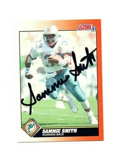 Sammie Smith FSU signed autograph 1991 Score football card Miami ...