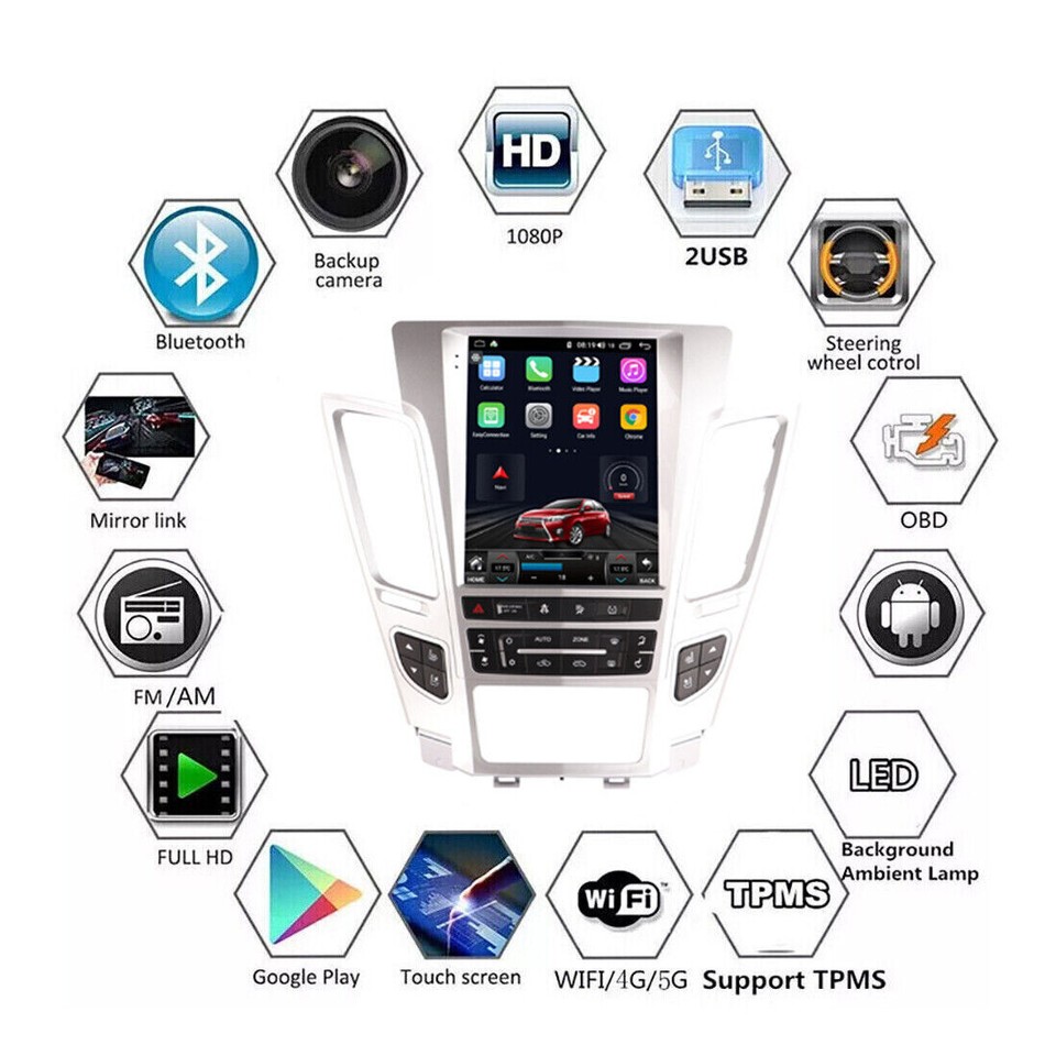 2+32G Car Stereo Radio Multimedia Player GPS Android For Cadillac CTS ...