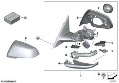 BMW Genuine Left NS Mirror Auxiliary Turn Indicator Fits F40 F44 ...
