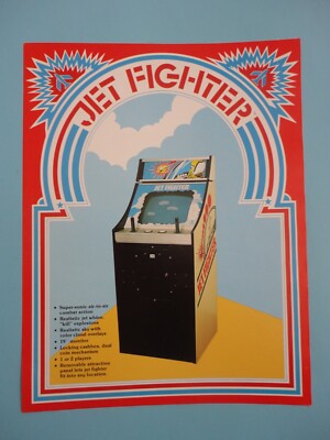 Jet Fighter Video Arcade Machine Flyer Original Atari Brochure | eBay