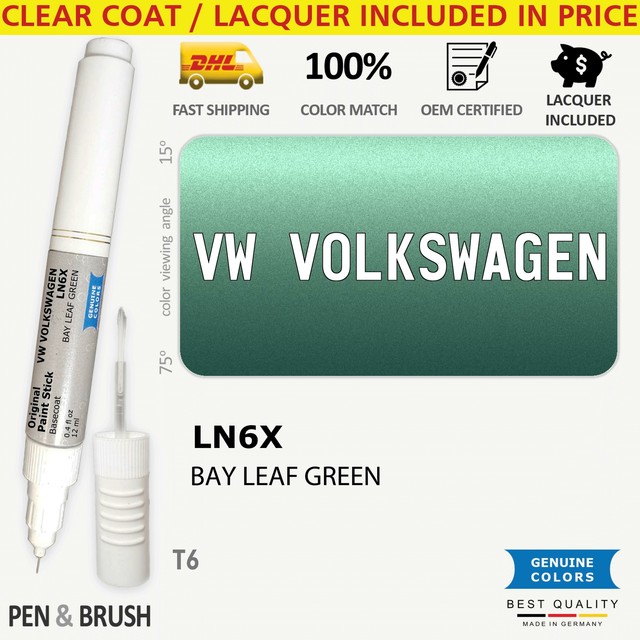 LN6X Touch Up Paint for VW Volkswagen Green T6 N6X BAY LEAF GREEN Pen ...