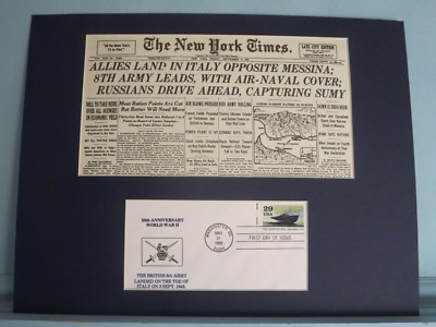 1943 - The US Army Invades Italy & First Day Cover of its own stamp | eBay